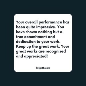 83 Overall Performance Comments, Evaluations and Appraisals for Staff ...